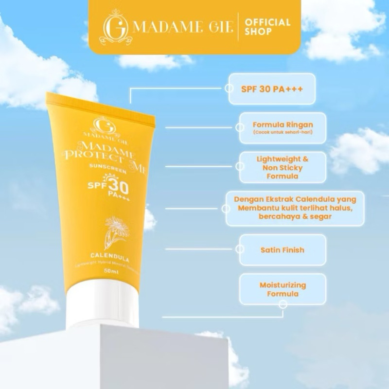Jual Madame Gie Protect Me Sunscreen SPF 30 PA +++ | Tabir Surya 50ml ...