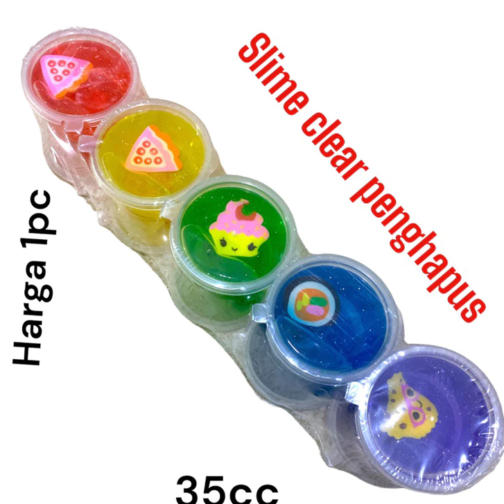 Jual 10 pc mainan slime jelly clear penghapus 30cc / slem murah / slime ...