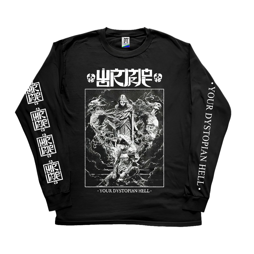 Jual T-shirt Long Sleeve WORMROT - your dystopian hell | Tag Merch cons ...