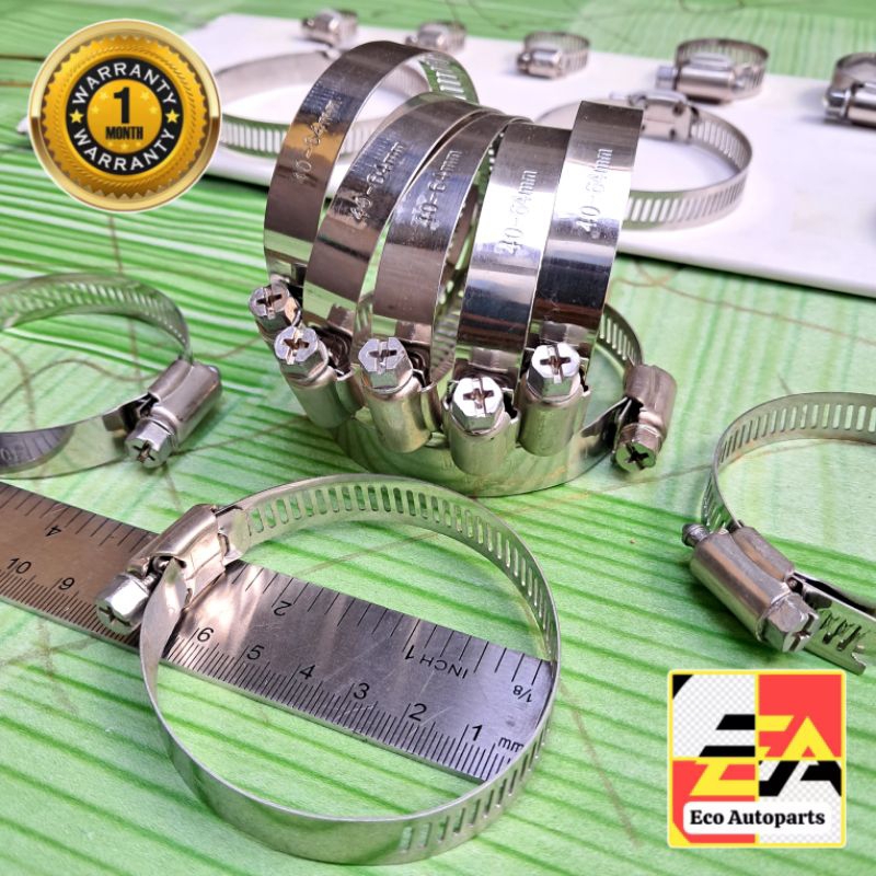 Jual klem selang stainless ukuran 2 1/2" diameter 44mm-65mm, aplikasi ...