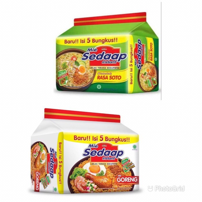 Jual Mie Sedaap Instant Baru!! Isi 5 Bungkus! Rasa Soto dan rasa goreng ...