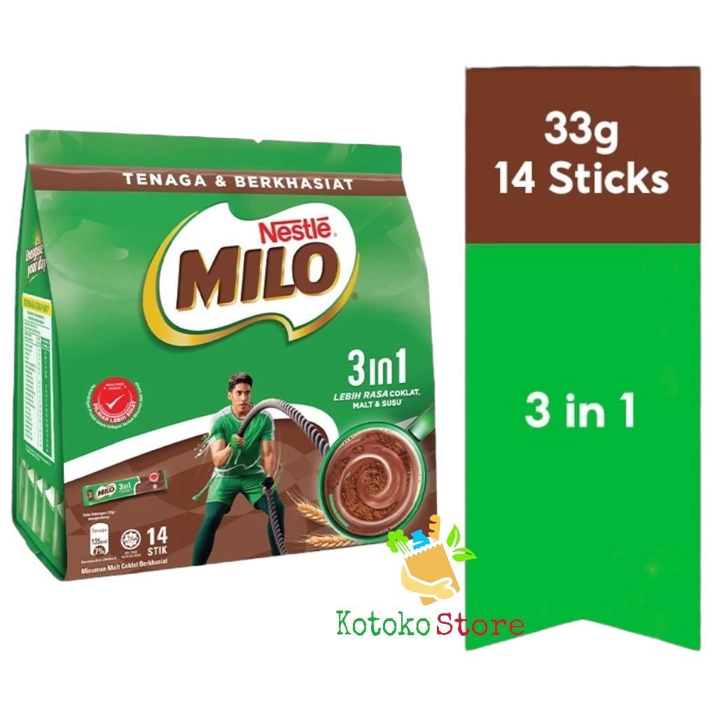 Jual Nestle Milo 3 in 1 Activ Go / Milo Bubuk Malt Coklat 3in1 Sticks ...