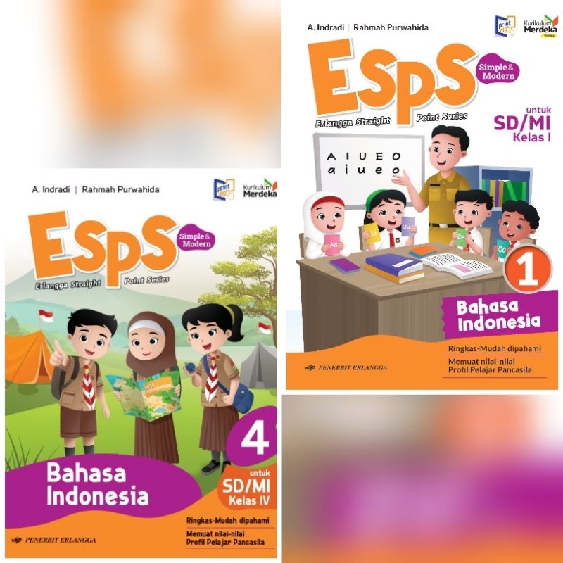Jual ESPS Bahasa Indonesia untuk SD kelas 1-6 Merdeka edisi revisi Erlangga | Shopee Indonesia