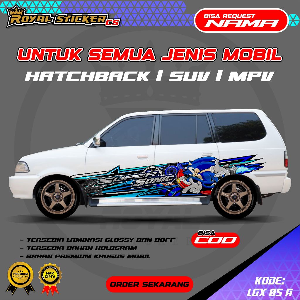 Jual LGX 05-STIKER DECALL DESIGN THAILOOK SEMUA MOBIL KIJANG LGX INNOVA ...