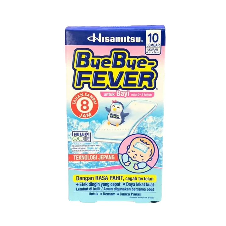Jual BYE BYE FEVER BAYI 1 LEMBAR / Plaster Kompres Demam Bayi 1 Lembar ...