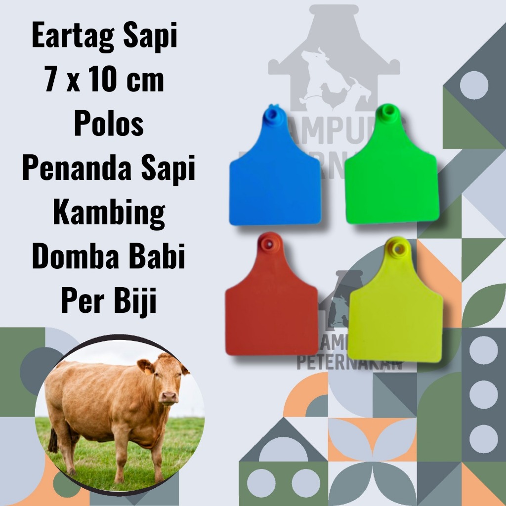 Jual Ear Tag Sapi Kambing Eartag Besar 7x10 cm Polos Penanda Ternak 100 ...