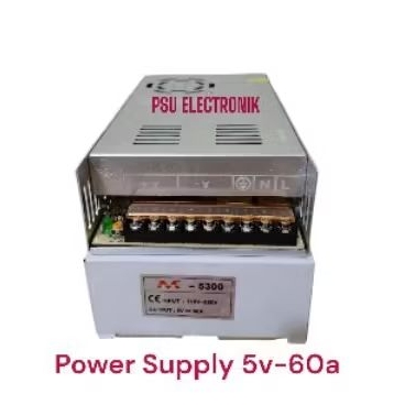Jual Switching Power Supply PSU 5V 60A High Quality, 5 Volt 60 Ampere Cooling Fan Jaring Adaptor ...