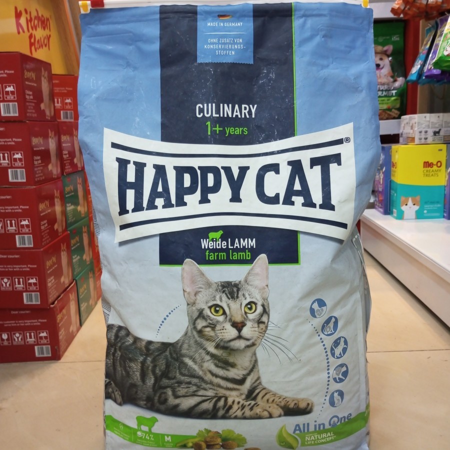 Jual (GOJEK/GRAB) Happy Cat Culinary Adult Weide Lamm (Lamb) 10kg Cat ...