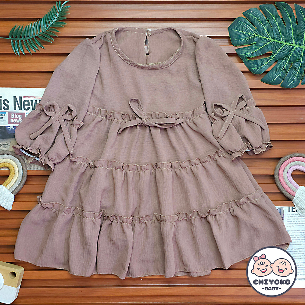 Jual Baju Bayi Crinkle Perempuan Usia 1 sd 3 Tahun Motif DOUBLE RUFFLE ...