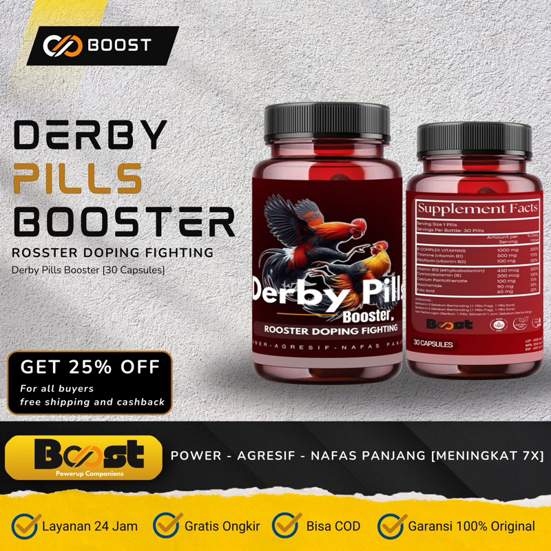 Jual DERBY PILLS BOOSTER - POWER UP 7X By BOOST Doping Ayam Aduan ...
