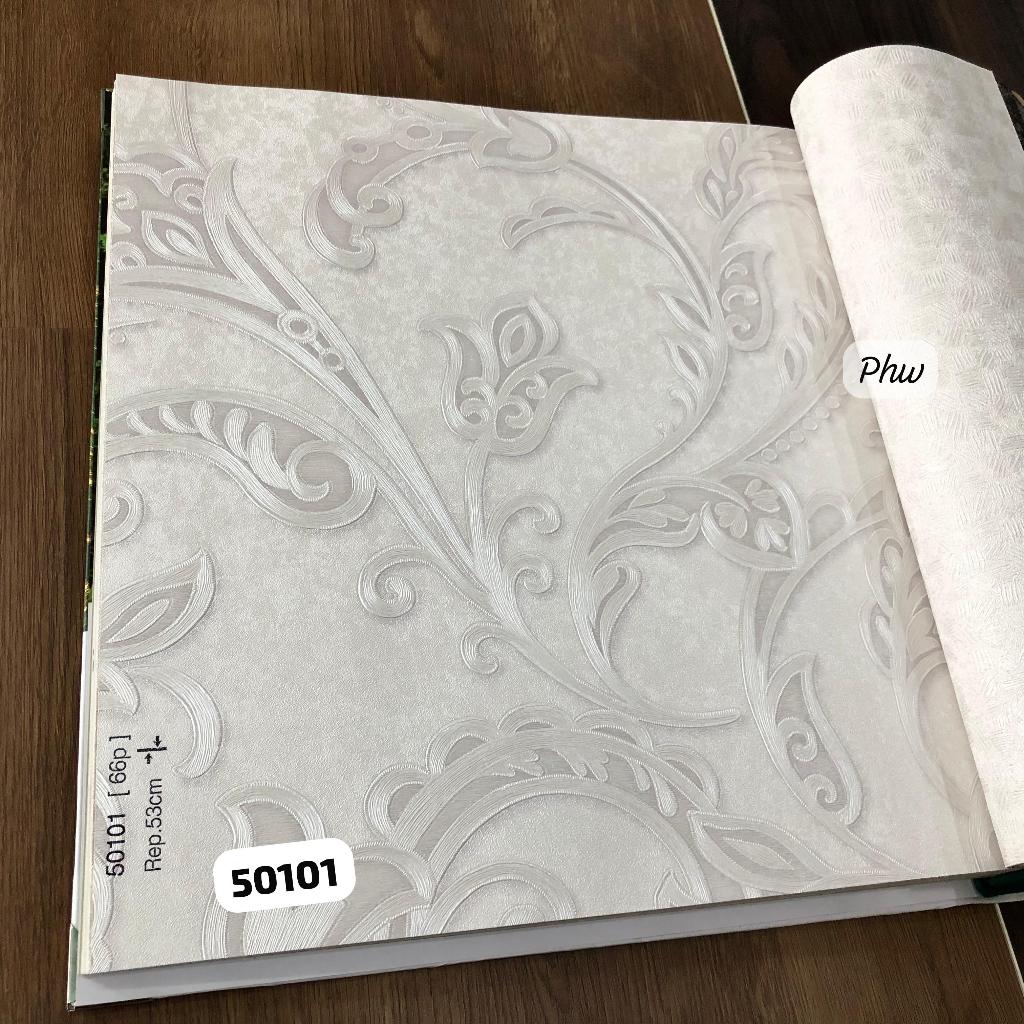 Jual Wallpaper Dinding Ukiran Klasik Putih Abu Gold Cream Mewah Dawn ...
