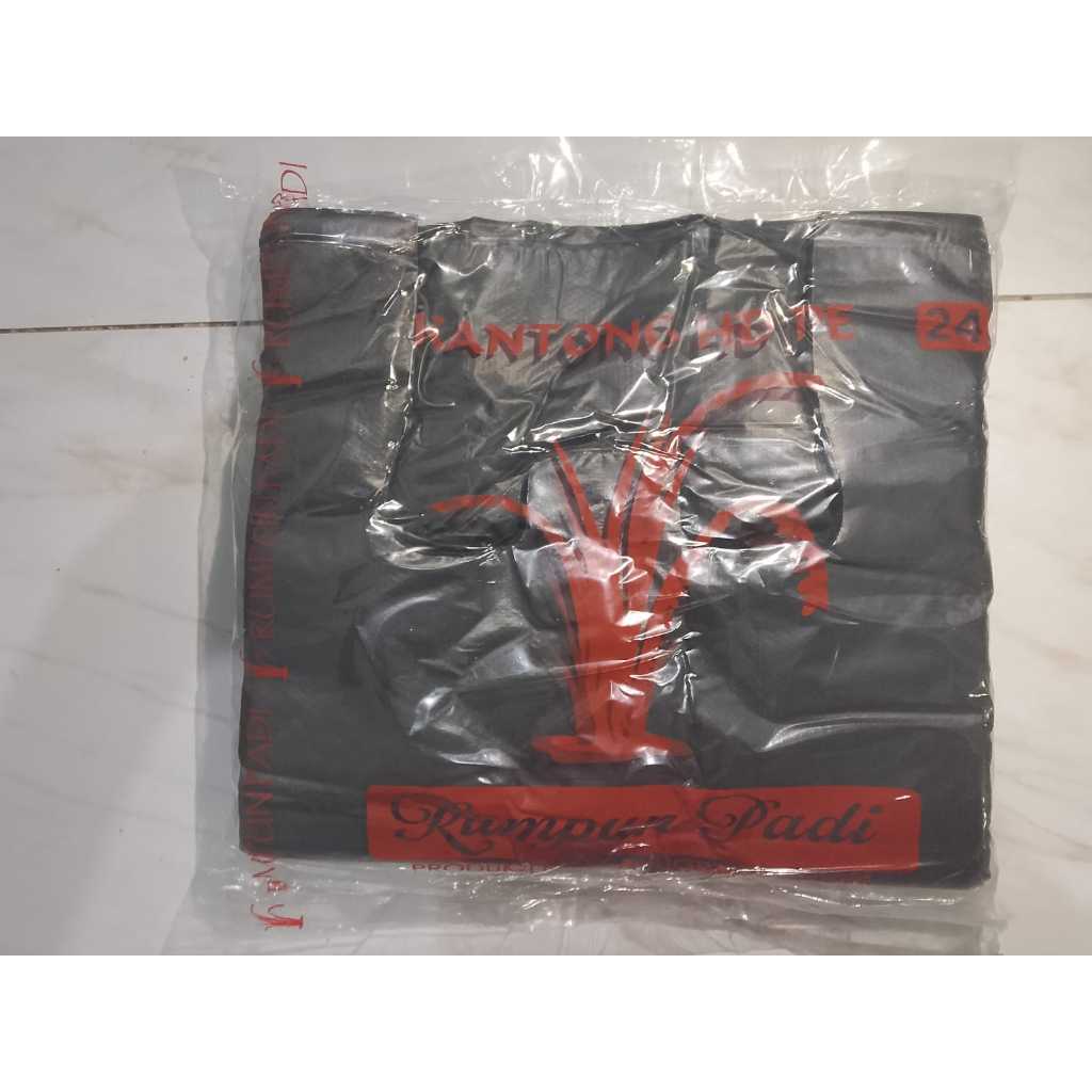 Jual Kantong Plastik RUMPUN PADI Hitam 24 TEBAL EMBOS per pack | Shopee ...