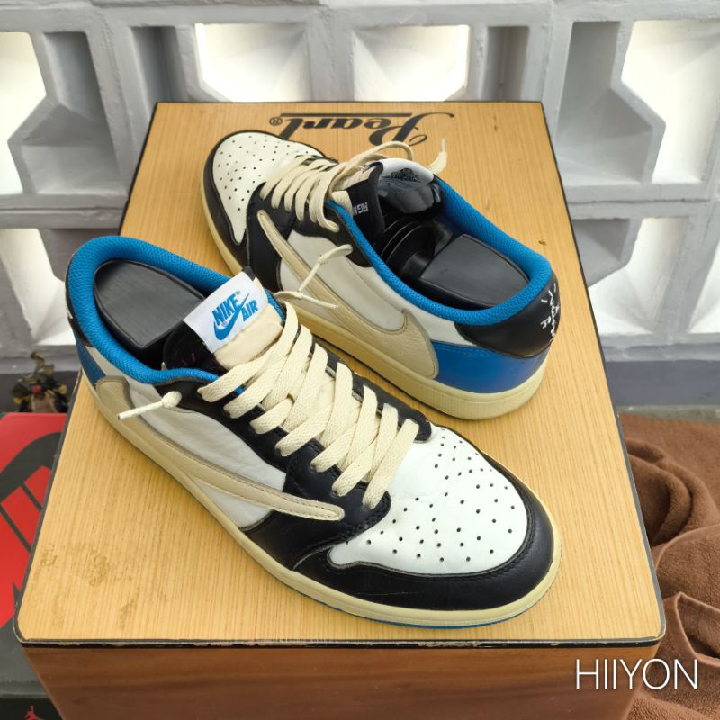 Jual Sepatu Second N|k3 Air Jordan 1 Low Travis Scott X Fragment | Size ...