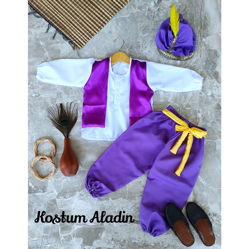 Jual BAJUNIK KOSTUM ALADIN UNGU/KOSTUM ANAK LAKI-LAKI/ KOSTUM NEWBORN ...
