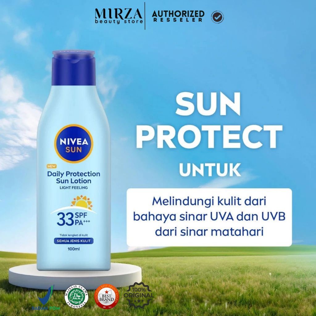Jual Nivea Body Lotion Daily Protection Sun SPF33 100ml - Proteksi ...