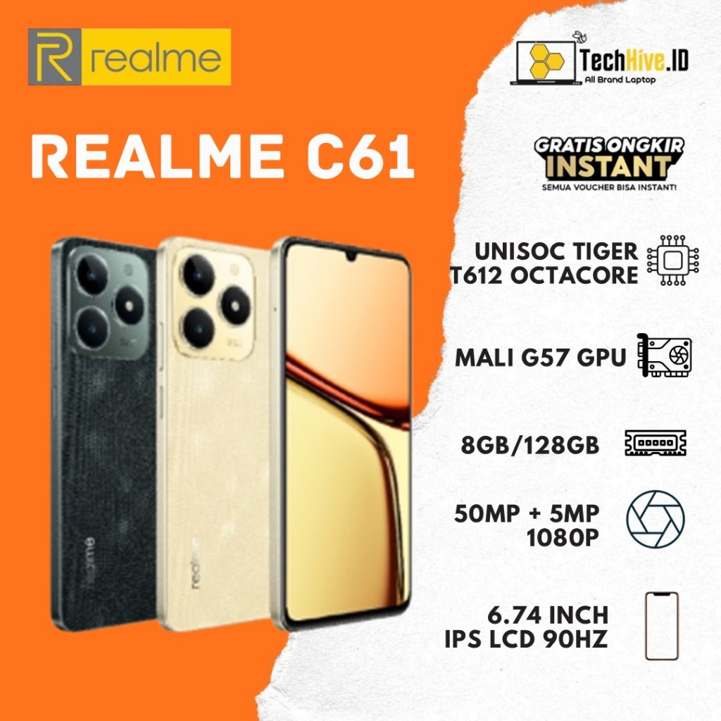 Jual Realme C61 8GB 128GB Garansi Resmi | Shopee Indonesia