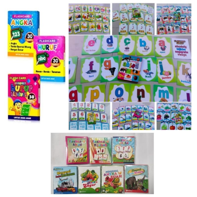 Jual Flash Card Edukasi Anak / Mainan Kartu Pintar Flashcard Huruf ...