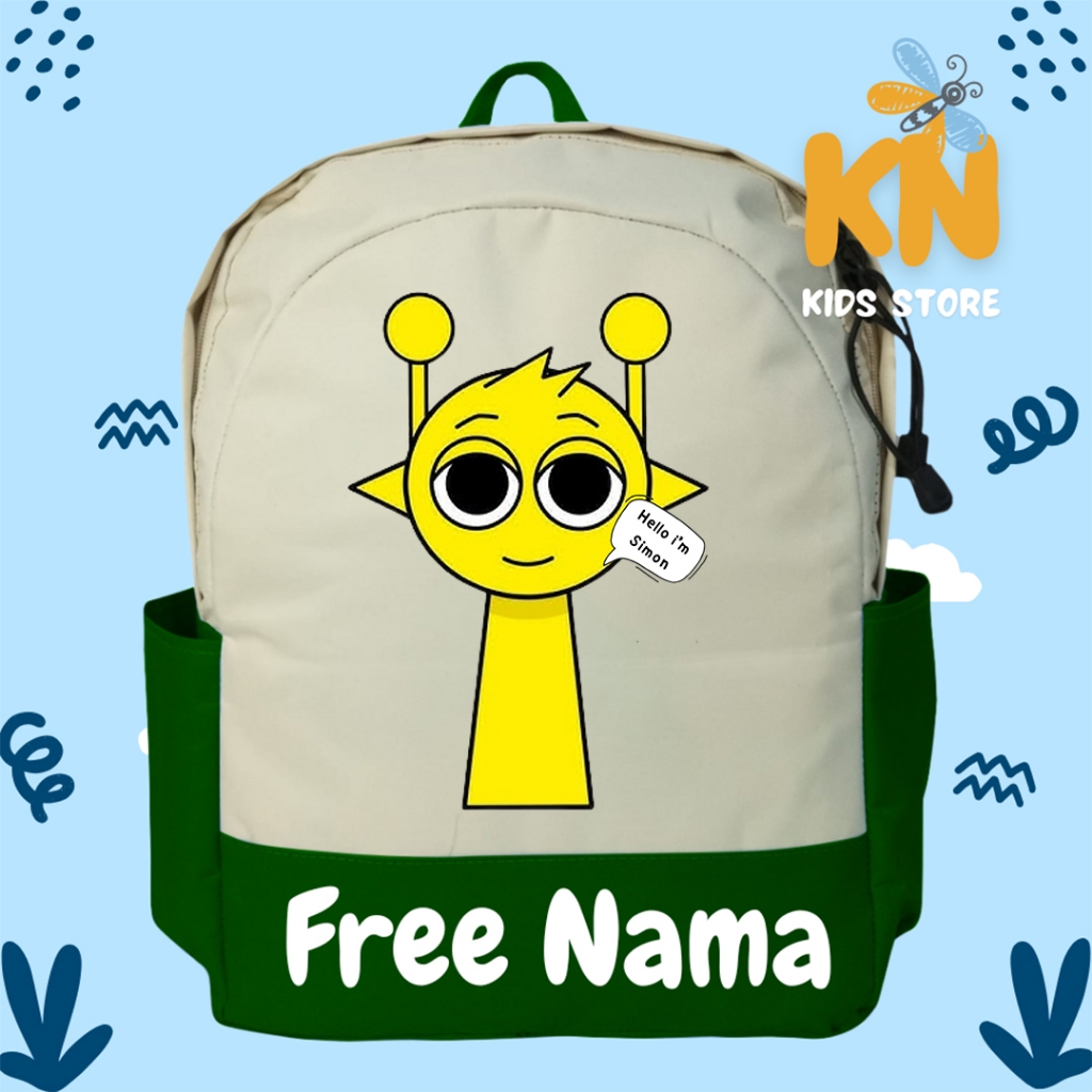 Jual KN TAS RANSEL ANAK SIMON SPRUNKI BACKPACK SEKOLAH ANAK TK SD FREE ...