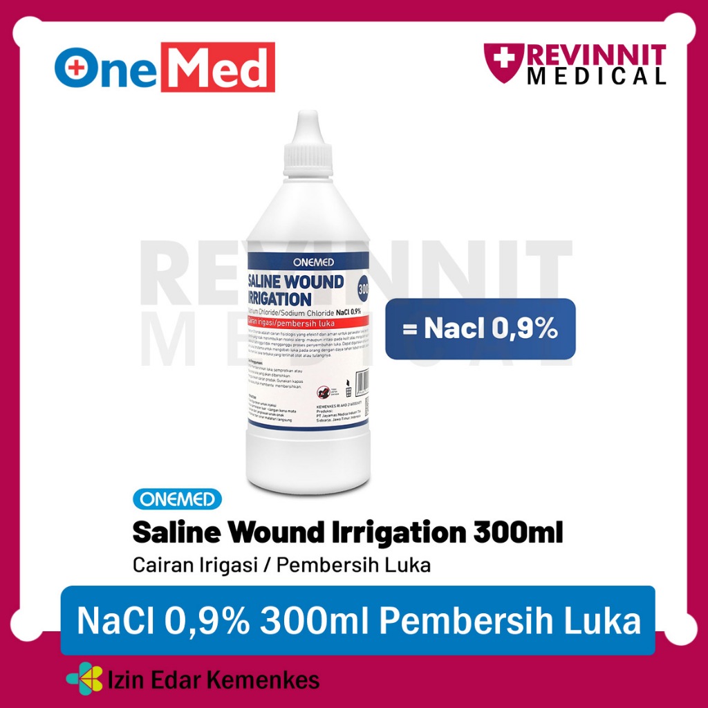 Jual Pembersih Luka NaCl ONEMED | Saline Wound Irrigation Semprot NaCl 0.9% 300ml | Shopee Indonesia