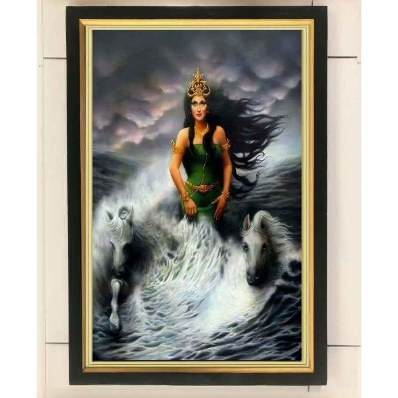 Jual Hiasan dinding lukisan cetak Nyi roro kidul plus bingkai ukuran ...