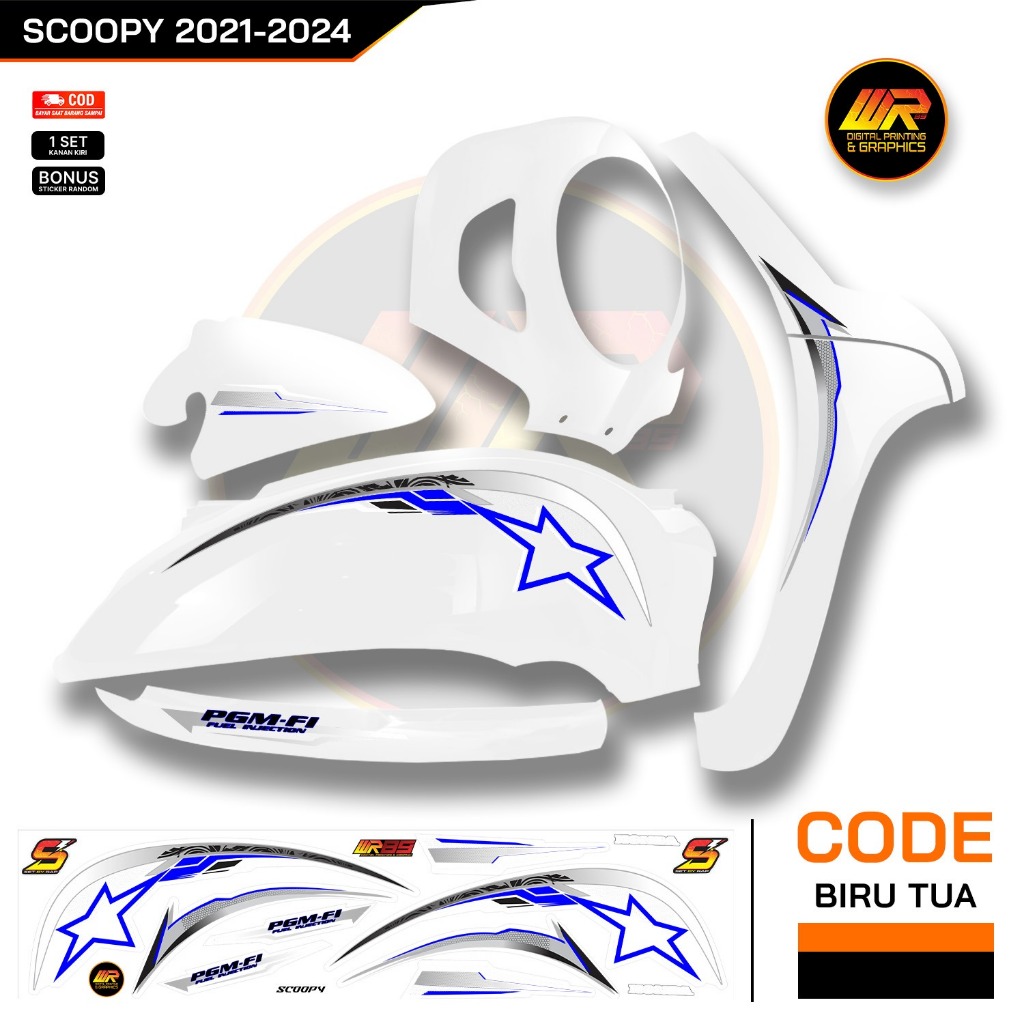 Jual Striping Transparan Scopy All New 2017-2024 Motif Simple Bintang ...