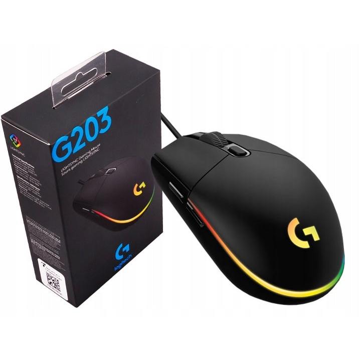 Jual Logitech G203 LIGHTSYNC RGB 6 Button Gaming Mouse BLACK | Shopee ...