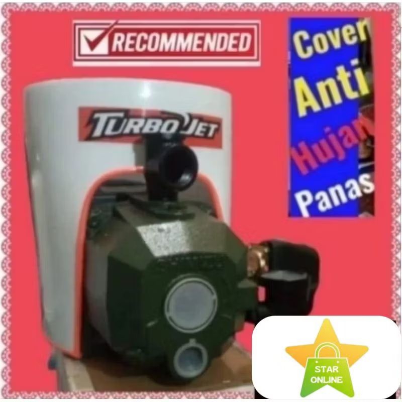 Jual Rumah cover tutup Turbo putih pvc pompa air semi jet pump otomatis ...