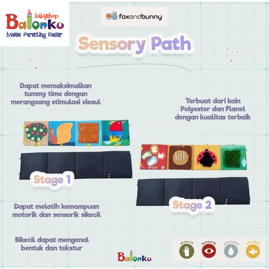 Jual Mainan Stimulasi Sensorik Bayi & Anak | Fox and Bunny | Sensory ...