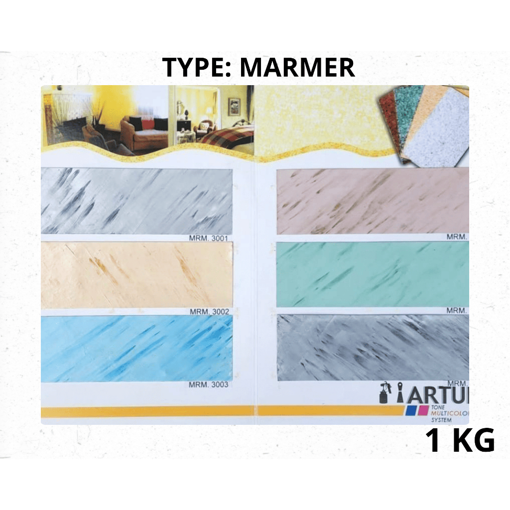 Jual ARTURO Cat Texture Type MARMER 1 KG (KLG) | Shopee Indonesia