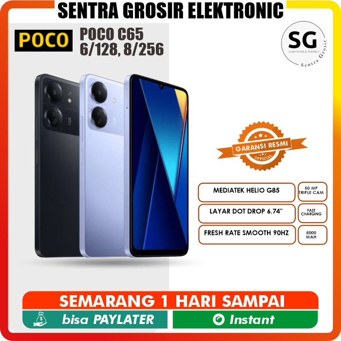 Jual Poco C65 [8GB+128GB] [8GB+256GB] [NO REPACK] HP Garansi resmi 12 BULAN | Shopee Indonesia
