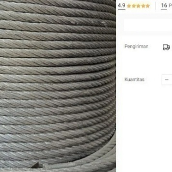 Jual Kawat Seling HC Galv 12 mm Kawat Sling 12mm | Shopee Indonesia