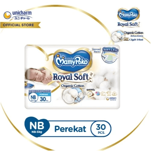 Jual Mamypoko Royal Soft Organic Perekat NB 30 [1 PACK] | Shopee Indonesia