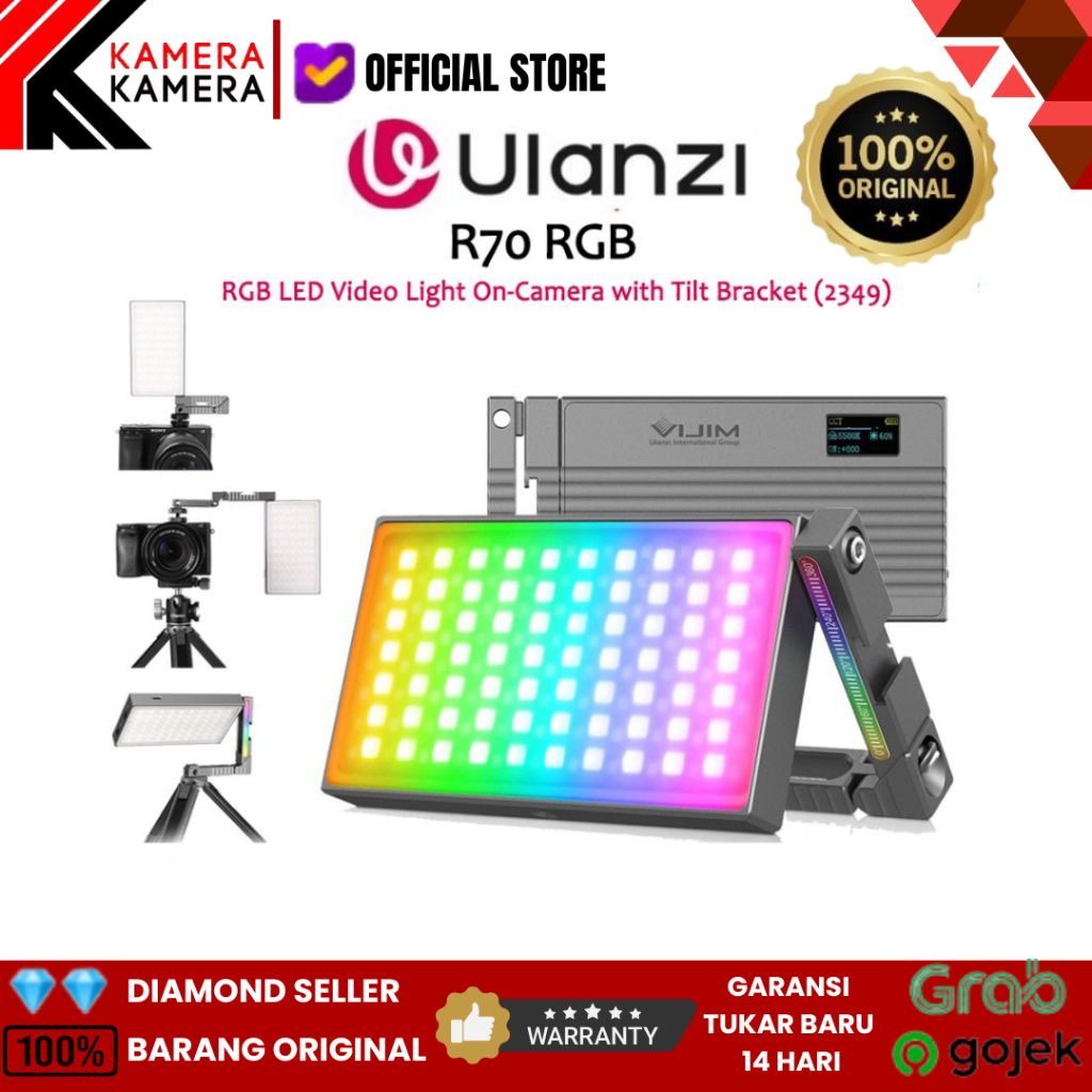 Jual Ulanzi Vijim R70 RGB LED Video Light with Tilt Bracket | Shopee Indonesia