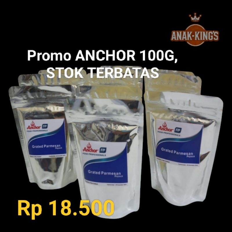 Jual Anchor Keju Parmesan 100g Premium Quality Grated Parmesan Cheese ...