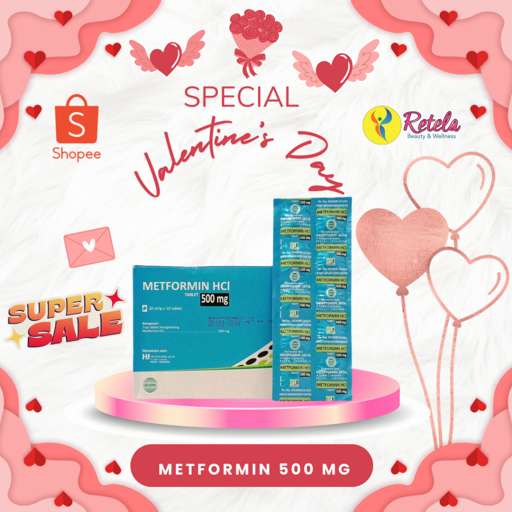 Jual METFORMIN 500MG 1 STRIP 10 TABLET | Shopee Indonesia