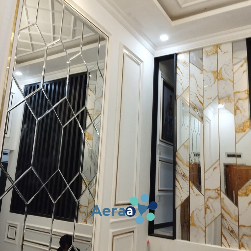 Jual CUSTOM Motif Kaca cermin bevel moulding tebal kaca 5mm | Shopee ...