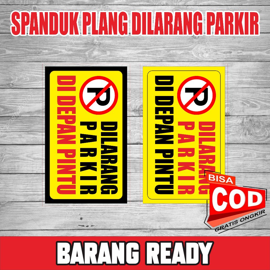 Jual banner dilarang merokok/ plang spanduk dilarang parkir ukuran ...