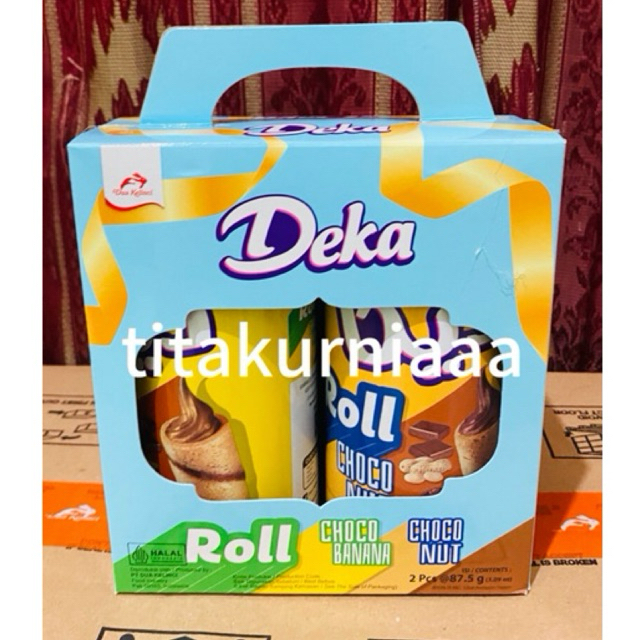 Jual Deka Wafer roll hampers parcel paket lebaran kaleng 2 x 87,5gr ...
