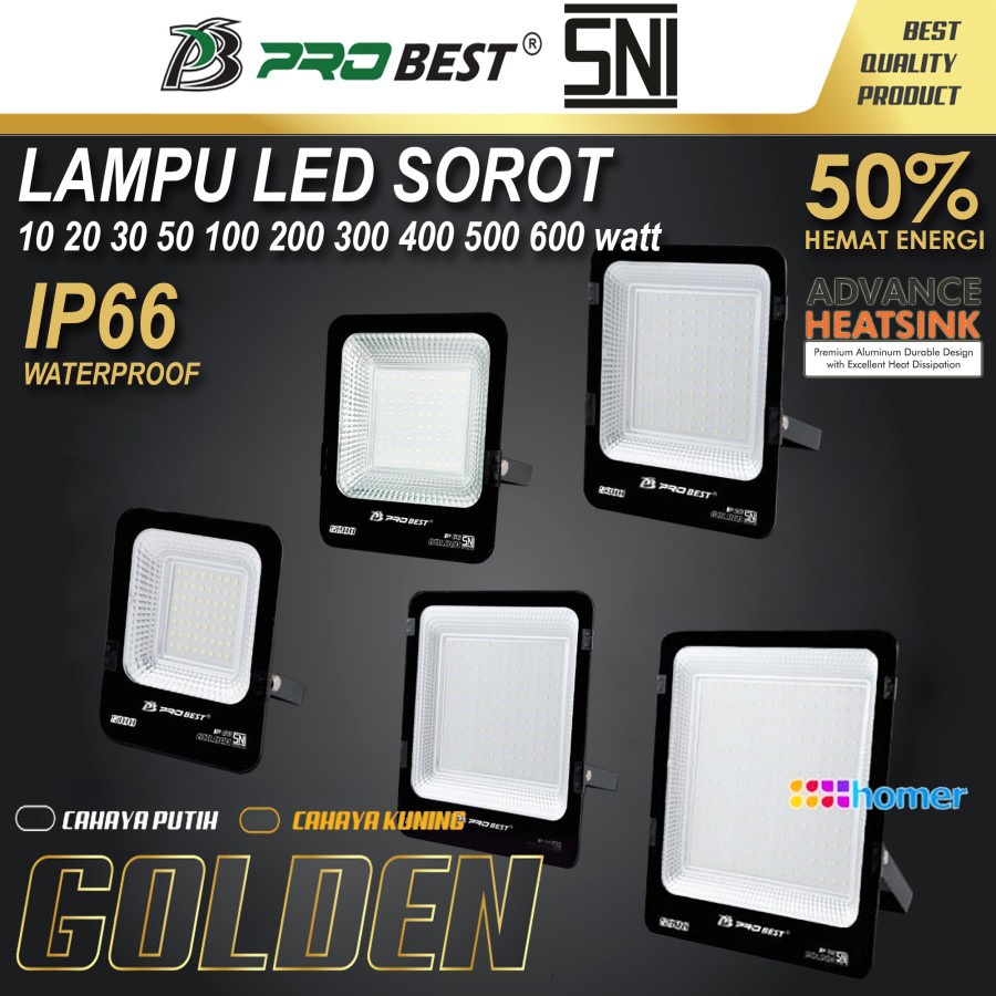 Jual PROBEST golden Lampu LED sorot Lampu tembak LED outdoor lapangan jalan super terang murah ...