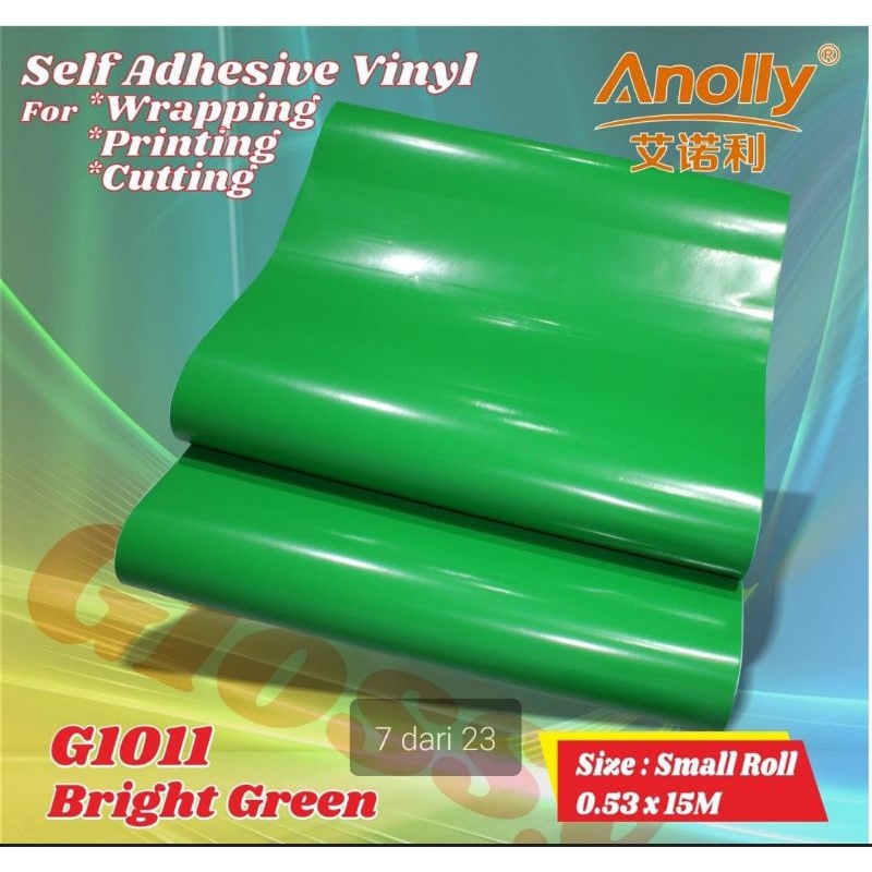 Jual HPL STICKER HIJAU GLOSSY/HPL STIKER POLOS/HPL STIKER BRIGHT GREEN ...