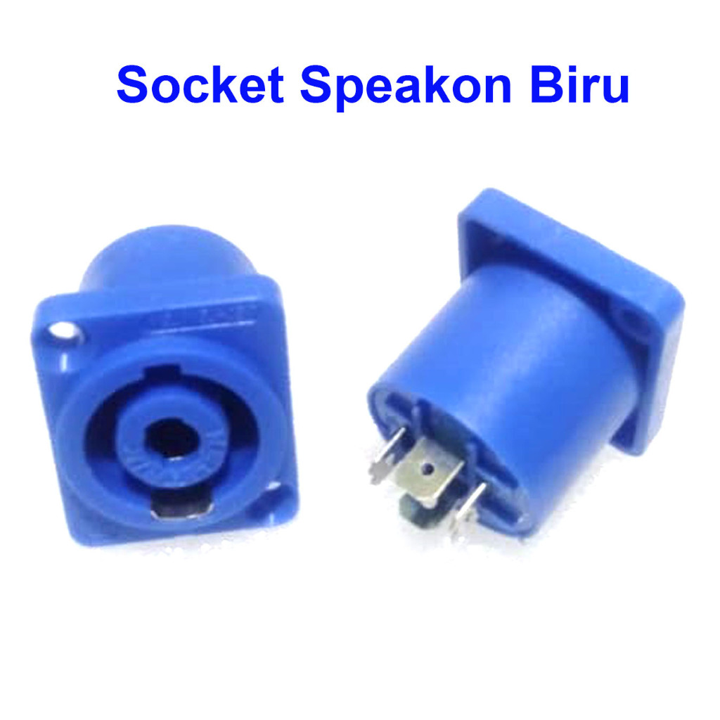 Jual SOKET SPICON SPEAKON SPIKON WARNA BIRU (1pcs) | Shopee Indonesia