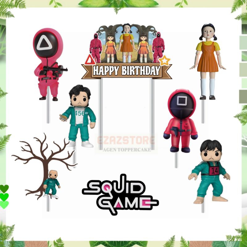 Jual Topper Squit Games, Topper cake, hiasan kue ulang tahun Topper ...