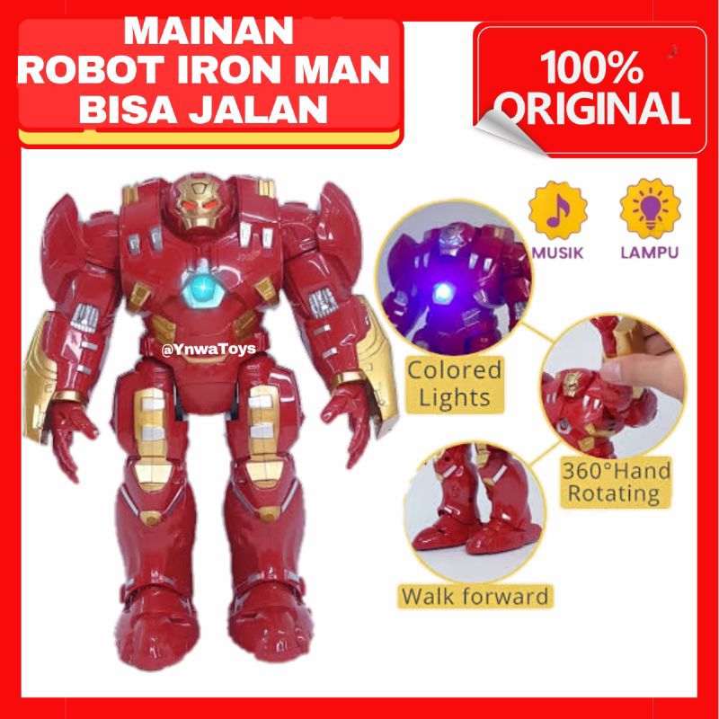 Jual MAINAN ANAK ROBOT AVENGERS IRON MAN HULKBUSTER BATERAI BISA JALAN ...