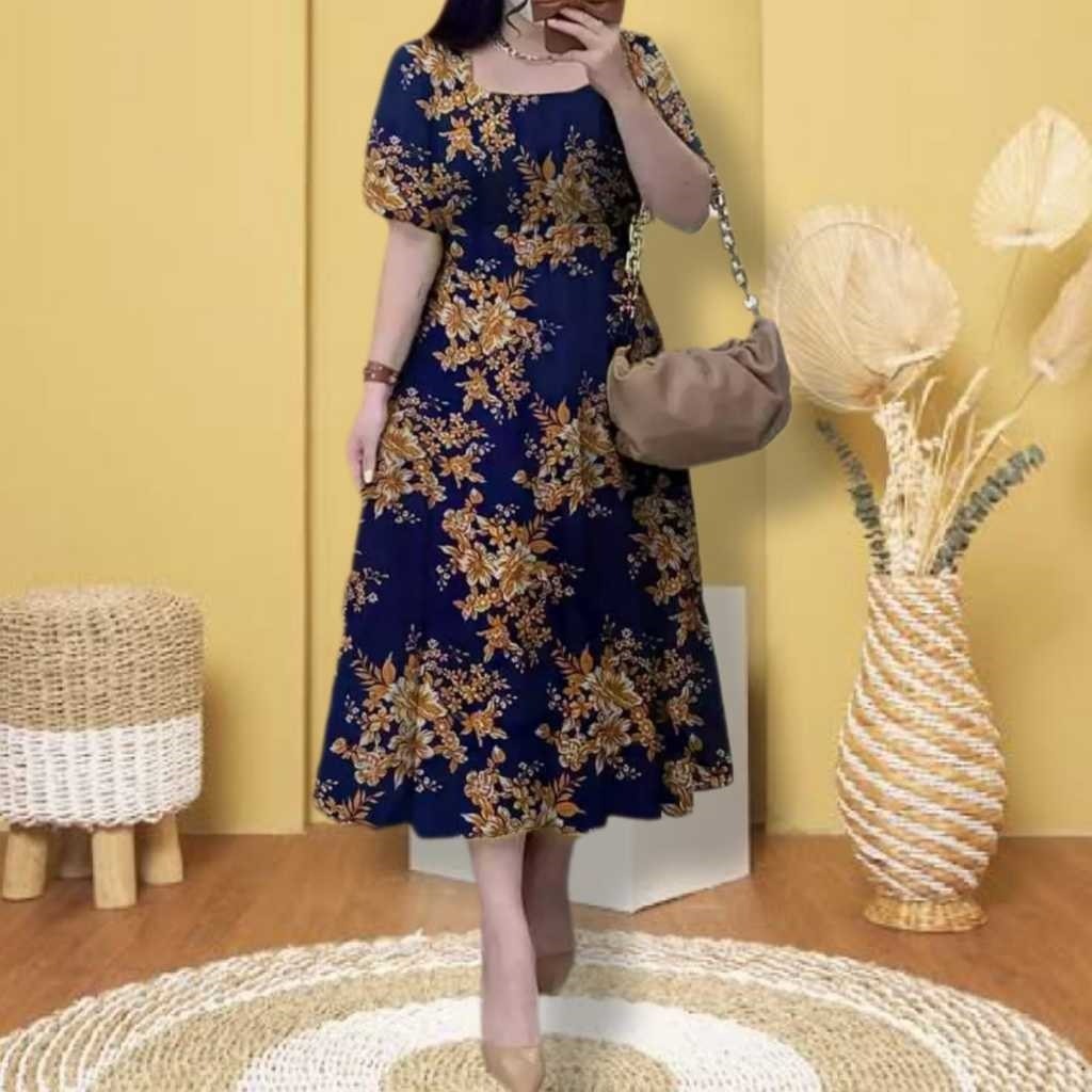 Jual Daster Motif Bunga-Bunga Cantik Jumbo Lengan Pendek Daster Kekinian Daster Terbaru Daster ...