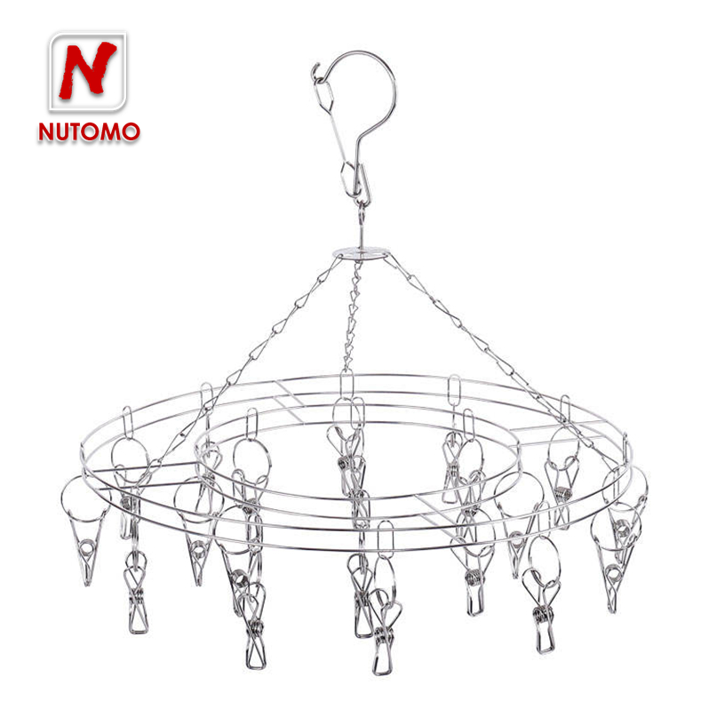 Jual Gantungan Jemuran Baju Hanger 20 Jepit Stainless Bulat ~ Jemur ...