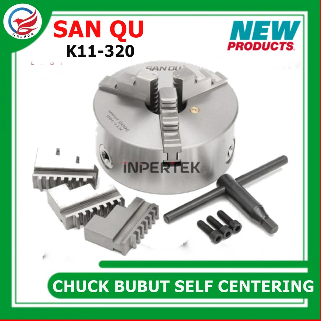 Jual Chuck Bubut 12" 3 Jaw K11 320 Claw 12 Inch Cekam Kaki 3 Self ...