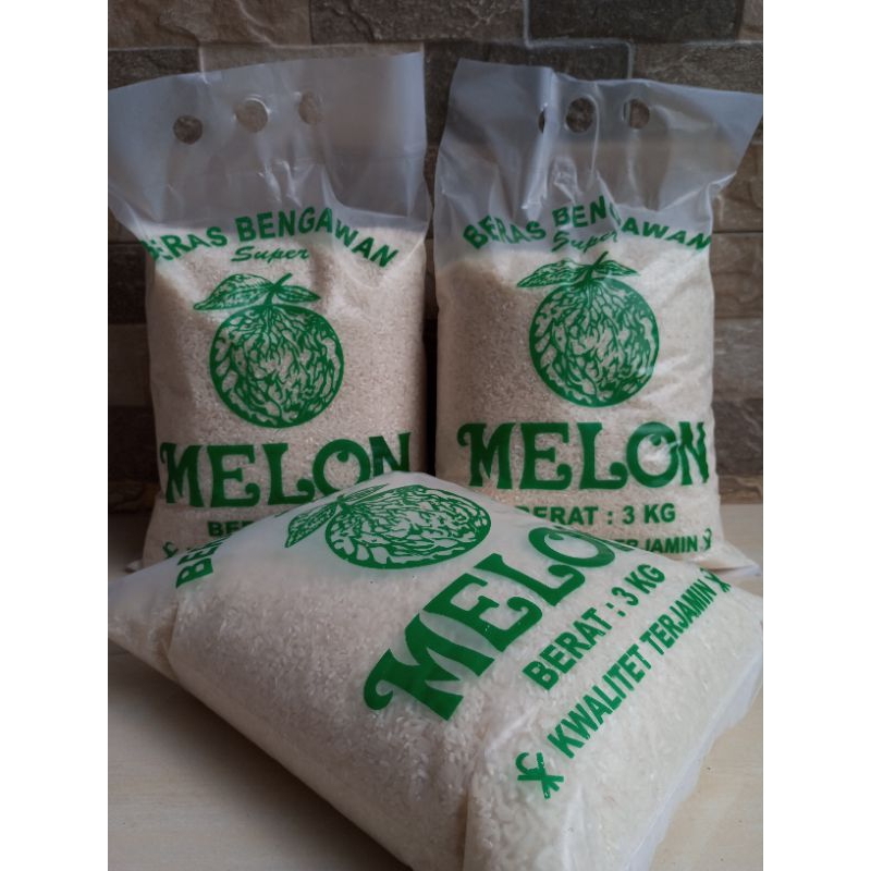 Jual beras pulen melon 3kg | Shopee Indonesia