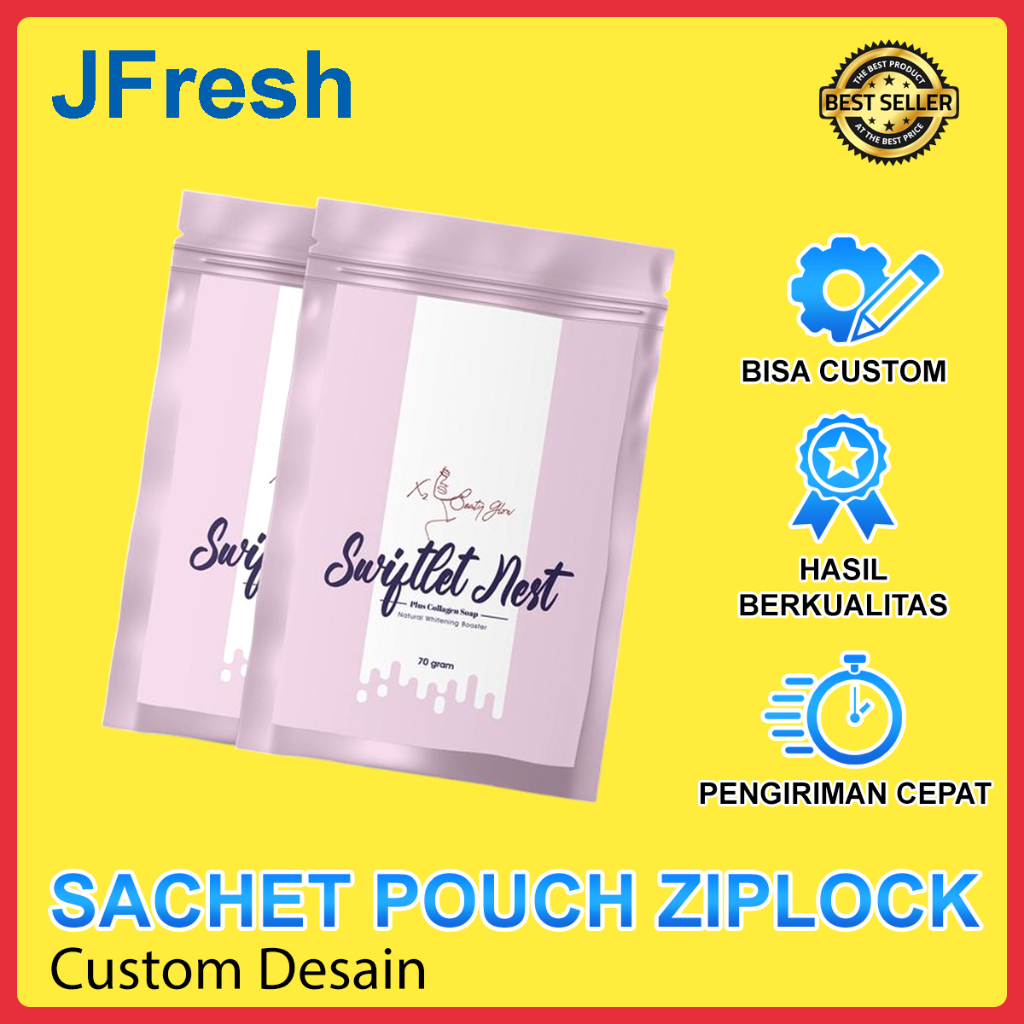 Jual Cetak Sachet Pouch Custom Desain ZIPLOCK Murah / Print Kantong ...