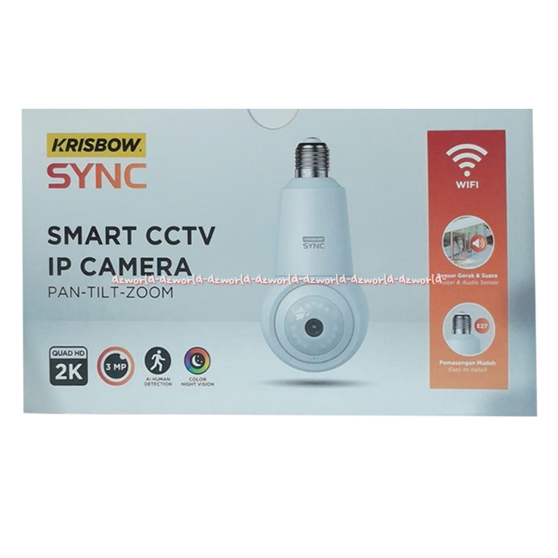 Jual Krisbow Sync Wifi Cctv Bohlam Indoor Ptz Z93mp Kamera Cctv Dalam ...