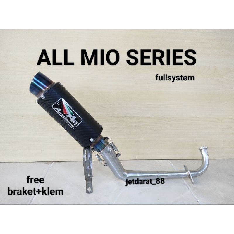 Jual knalpot racing AR AUSTIN KARBON untuk motor MATIC MIO/ALL TYPE MIO ...